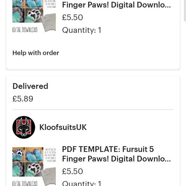 PDF TEMPLATE: Fursuit 5 Finger Paws! Digital Download - Etsy