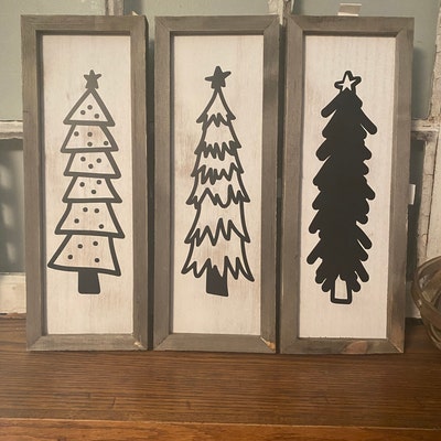 Christmas Tree SVG Rustic Hand Drawn Christmas Trees Hand Drawn ...