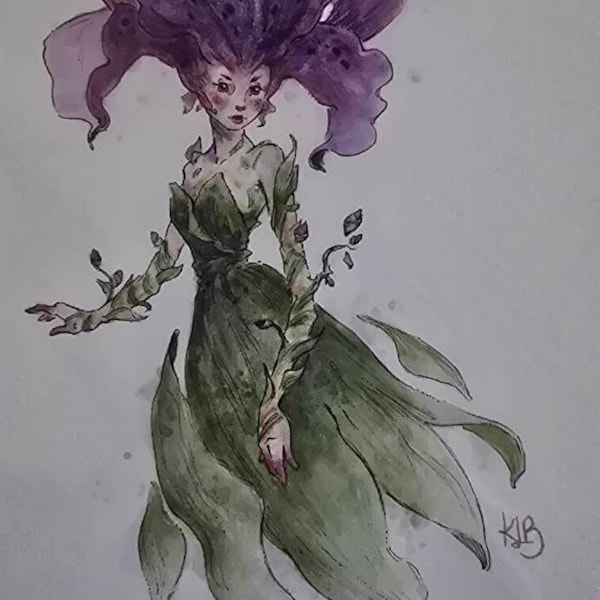 Daffodil Flower Fae Art Print | Fairy Art | Illustration | March Birth ...