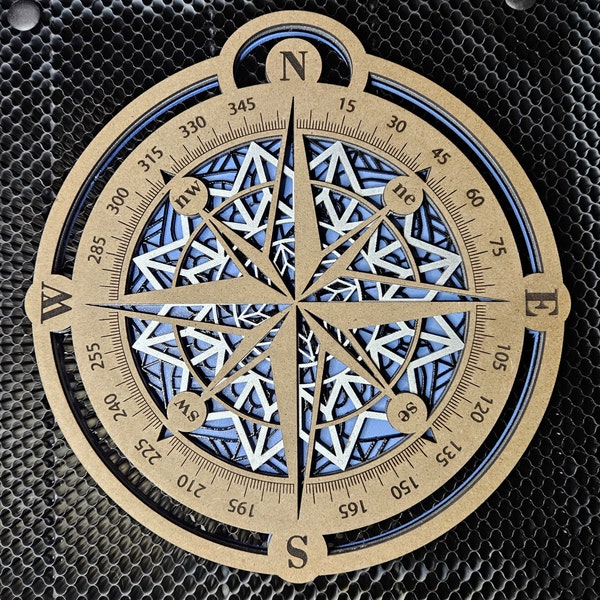 362-wooden Multilayer Compass, Home Decor, Wall Decor, Vector Svg ...