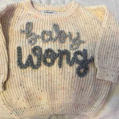 Hand Embroidered Baby Name Sweater Luxury Baby Girl Gifts Boho Baby ...