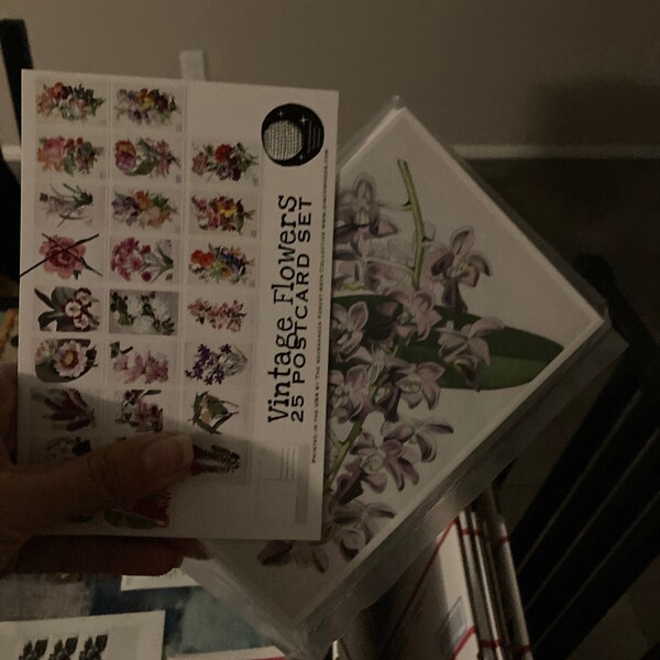 Vintage Flower Postcard Set - Set of 25 Postcards - Floral ...