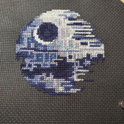 Geek Cross Stitch Pattern, Death Star Crossstitch PDF, Star Wars ...
