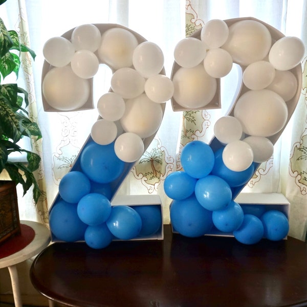 Number 2 All Sizes (from 1ft to 5ft)/mosaic Numbers From Balloons /PDF ...