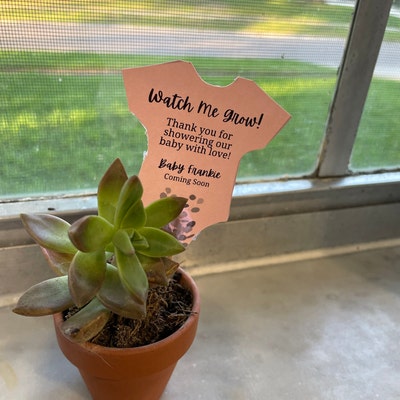 Custom Watch Me Grow Baby Shower Plant Themed Baby Shower - Etsy