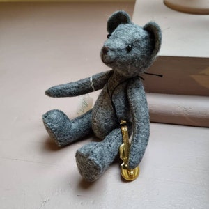 PDF Pattern 4 Mini Jointed Felt Teddy Bear Download Sewing Pattern ...