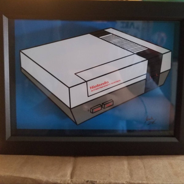 Nintendo Entertainment System Art NES Console Art Nintendo Decor NES ...