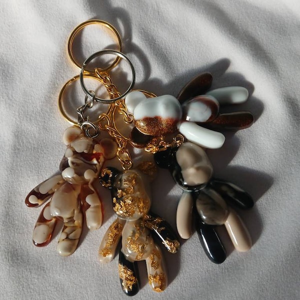 Black & White Koi Fish Keychains / Purse Accessory / Good Luck Charm ...