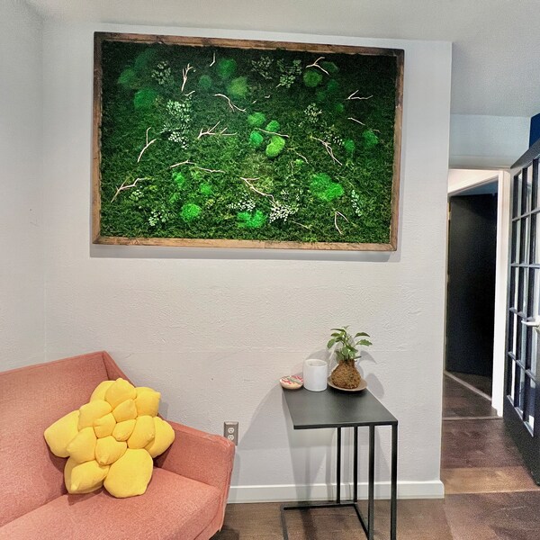 Moss Wall Decor | Living Moss Wall Art | Plant Wall | Custom Preserved ...