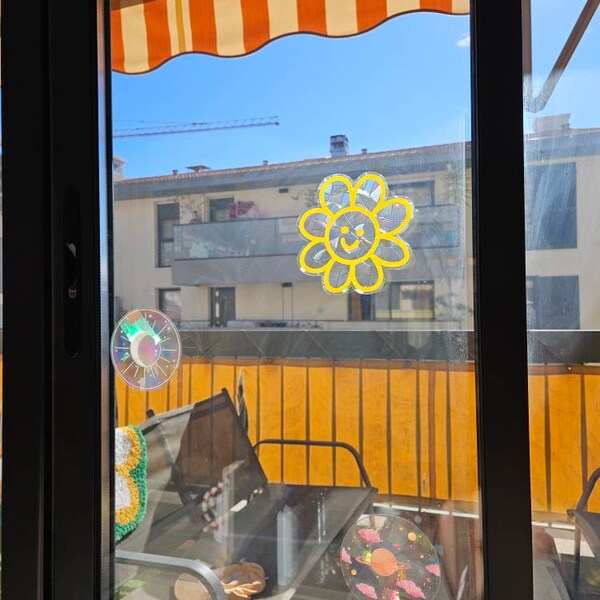 Suncatcher Sticker *yellow Sun* - Etsy