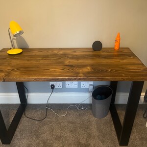 Rustic Computer Desk and Monitor Shelf With INDUSTRIAL LEGS Rustic Desk ...