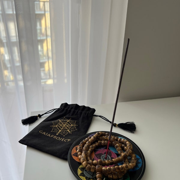 Black Short KALI MALA Sacred Skull Prayer Beads, Hand Carved Natural ...