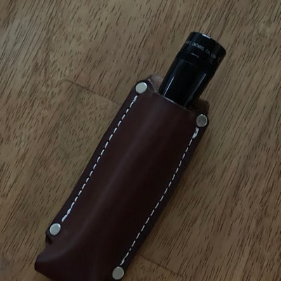 Leather Flashlight Holster for Terralux, Streamlight, Maglite Mini, and ...