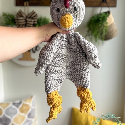 Big Little Chickie Knotted Lovey Crochet Chicken PATTERN - Etsy