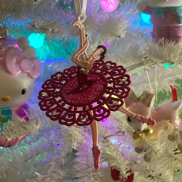 3D FSL Ballerina Free Standing Lace Machine Embroidery Designs Instant ...