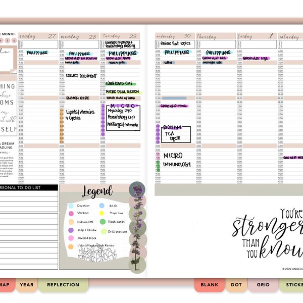 Self-care Digital Stickers for Goodnotes Wellness Stickers in Neutral ...