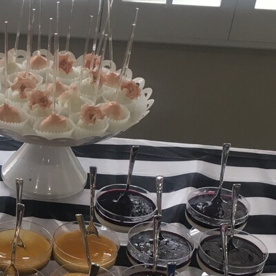 Mini Fondant Flowers Cake Pop Toppers Decorations 12pcs Edible Flowers ...