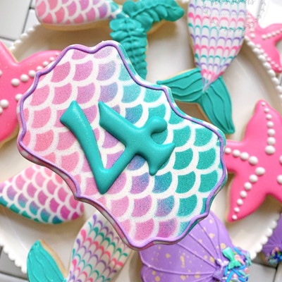 Fish Scales Cookie Stencil, Fish Scales Stencil, Scales Pattern Stencil ...