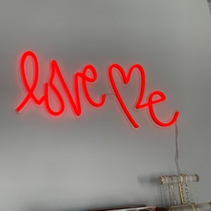 Love Me Neon Sign, Perfect Neon Sign for Girls Room Dacoretion and ...