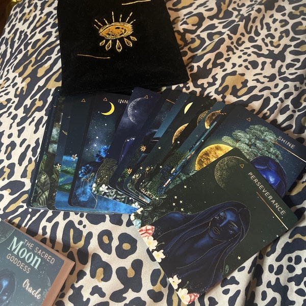 The Sacred Moon Goddess Oracle Deck ™ 40 Large Cards Matte Finish