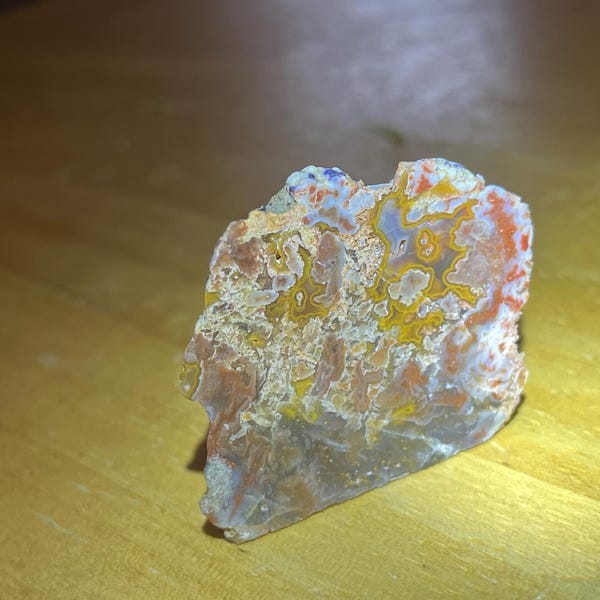 Beautiful, Spotted Pattern, Montana Moss Agate Specimen. Cut and ...