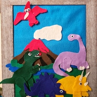 Dinosaur Felt Board Easy to Make Set for Pretend or Imaginative Play ...
