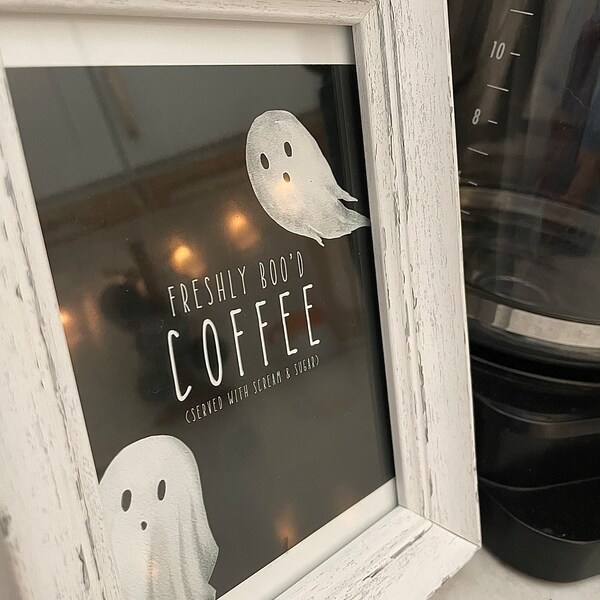 Printable Halloween Wall Art, Spooky Kitchen Decor Bakery Sign Cafe ...