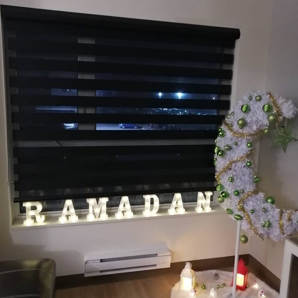 Ramadan Eid Mubarak Light Box Decorations Ornaments Lights Banner ...