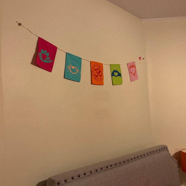 Mini Ocean Prayer Flags. Go With the Flow Set to Hang on Bike, Van, Car ...