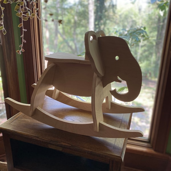 Elephant Kids Rocking Horse - Etsy