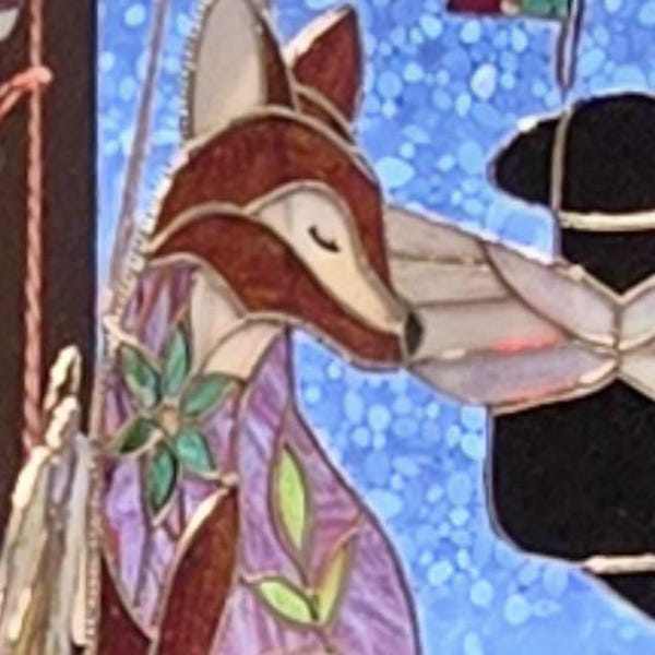 Folklore Fox Stained Glass Pattern — Printable - Etsy