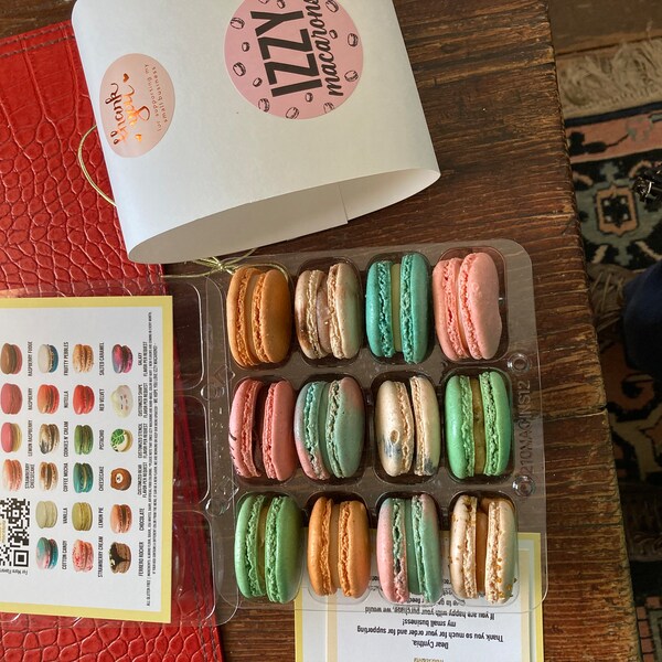 12 French Macaron Box - Assorted/choose Your Flavor in Notes - Spring ...