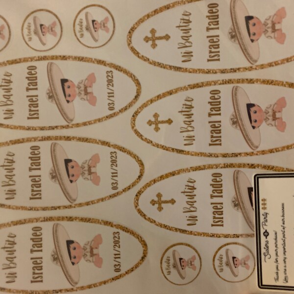 Charro Personalized Stickers /charrito Charrita Labels / Gold or Silver ...