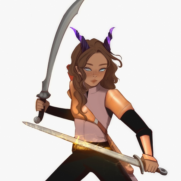 Cozy Custom Digital Portrait Drawing | Cute Personalized Commission ...