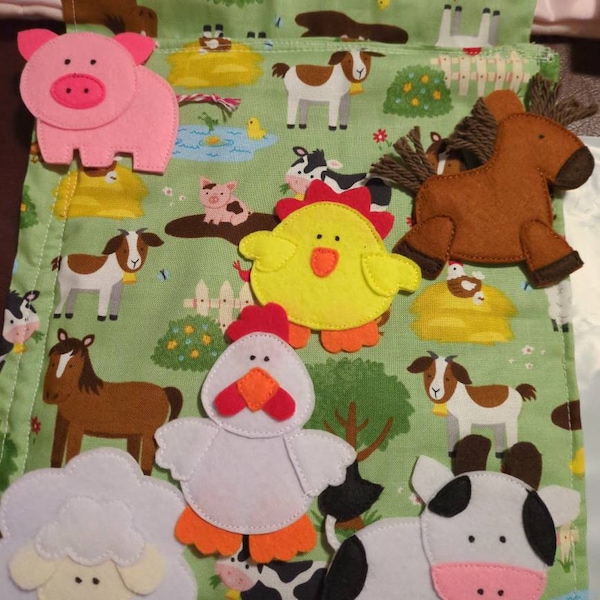 Felt Farm Quiet Book | Barnyard Book | Felt Animals | Pretend Garden ...