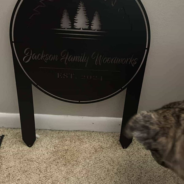 Outdoor Metal Sign With Lake Scene, Personalized Address or Lake Lot ...