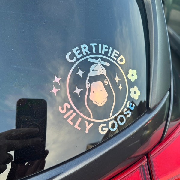 Certified Silly Goose on Board Holographic Bumper Car Window Transfer ...