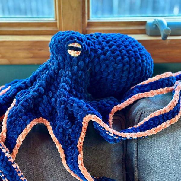 Crochet Pattern Realistic Cuttlefish-amigurumi Cuttlefish-stuffed ...