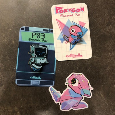 Porygon Glow-in-the-dark Hard Enamel Pin 1in. - Etsy