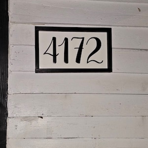 Farmhouse Style House Number Sign, House Number Sign,number Sign ...
