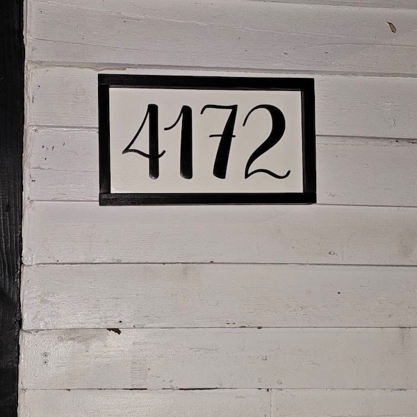 4 Number Farmhouse Style House Number Sign, House Number Sign,number ...