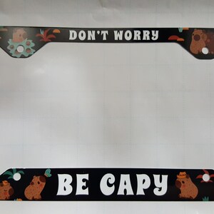 Capybara License Plate Frame, Kawaii Car Decor, Capybara Birthday Gift ...