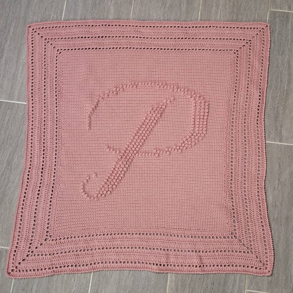Crochet Blanket Pattern Monogram Blanket PDF, Personalised, Initials ...