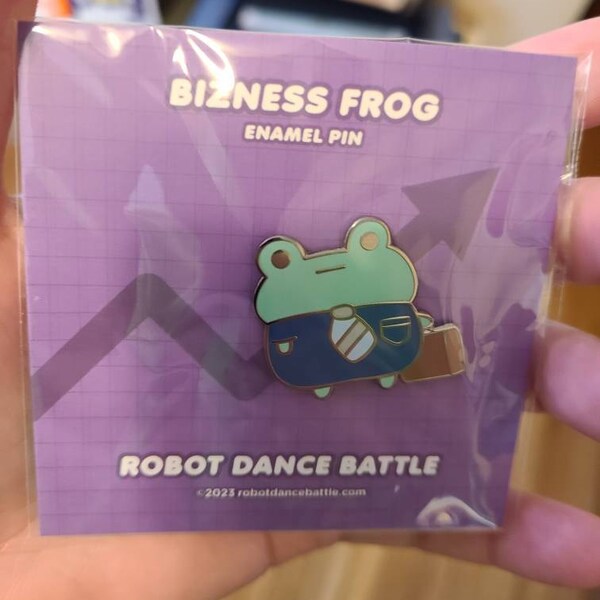 Cute Bizness Frog Enamel Pin, Cartoon Animal Lapel Pin, Hard Enamel Tie ...
