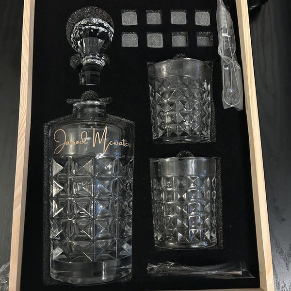 Custom Whiskey Decanter Set With Premium Engraving Quality, Great ...