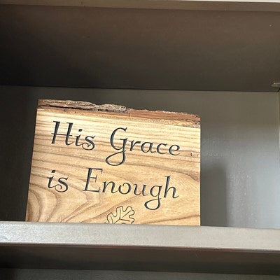 Custom Live Edge Sign With Black Letter Custom Bible Scripture Sign ...