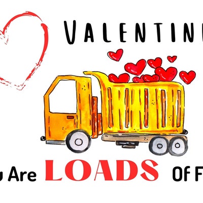 Watercolor Clipart Valentines Day Graphics Construction Cars ...