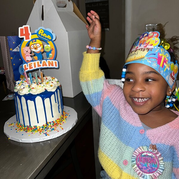 Pororo Cake Topper, Pororo Inspired Cake Topper, Pororo Birthday Theme ...