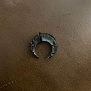 Black Steel Septum Pincher Ring Stretching Gauging Taper Horseshoe ...