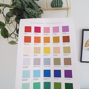Colours of Sheffield Print (version 2) - Etsy UK